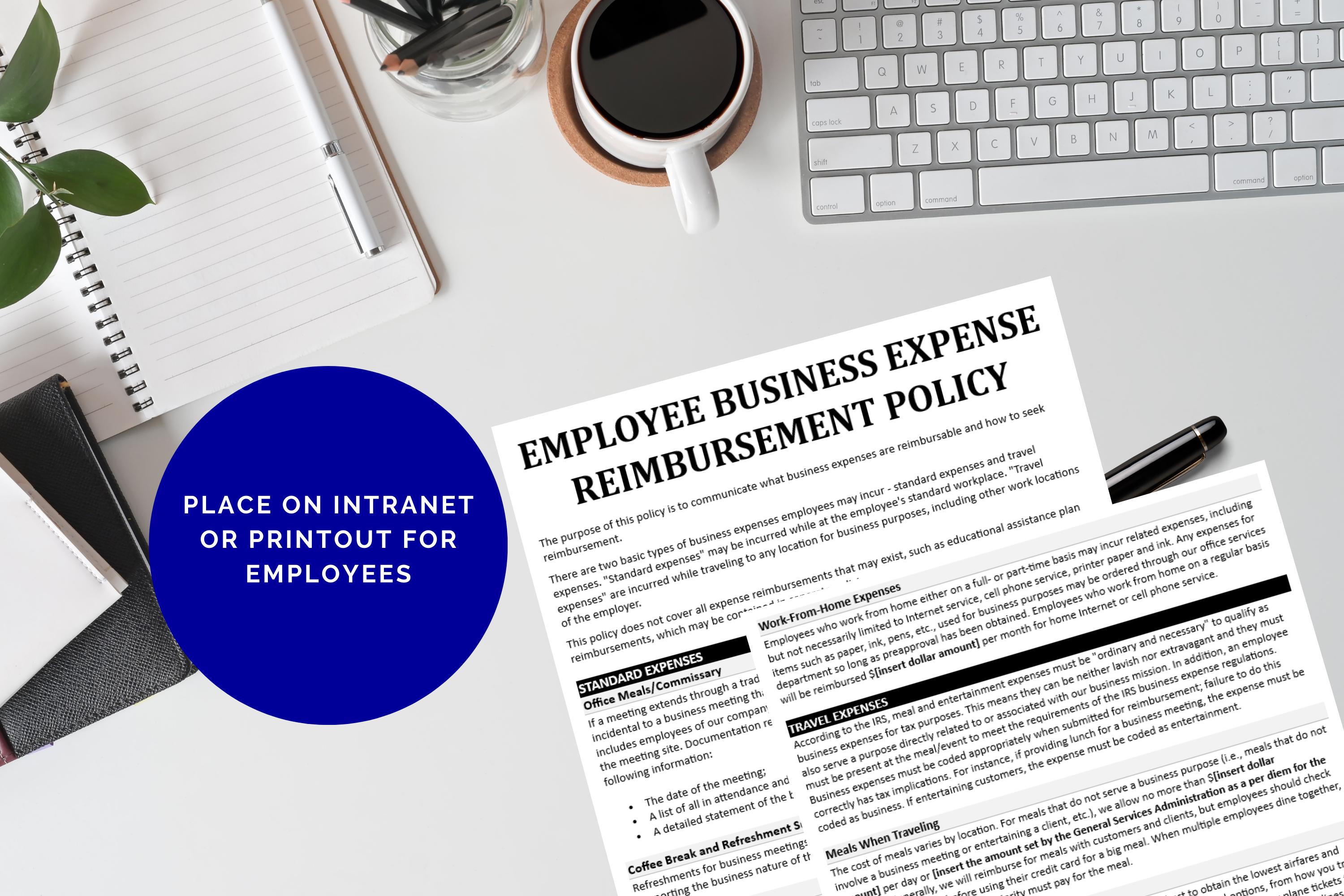 Expense Reimbursement Policy Form: HR Template (digital Download) - Etsy