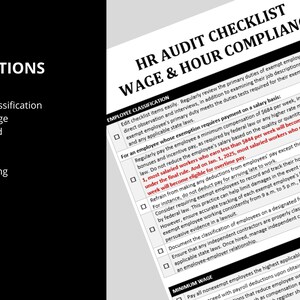 HR Audit Checklist: Wage and Hour Compliance | Employment Law | FLSA Classification | Overtime ...