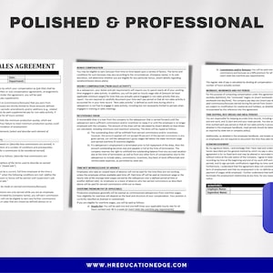Commission Sales Agreement | Salesperson Compensation | Commission ...