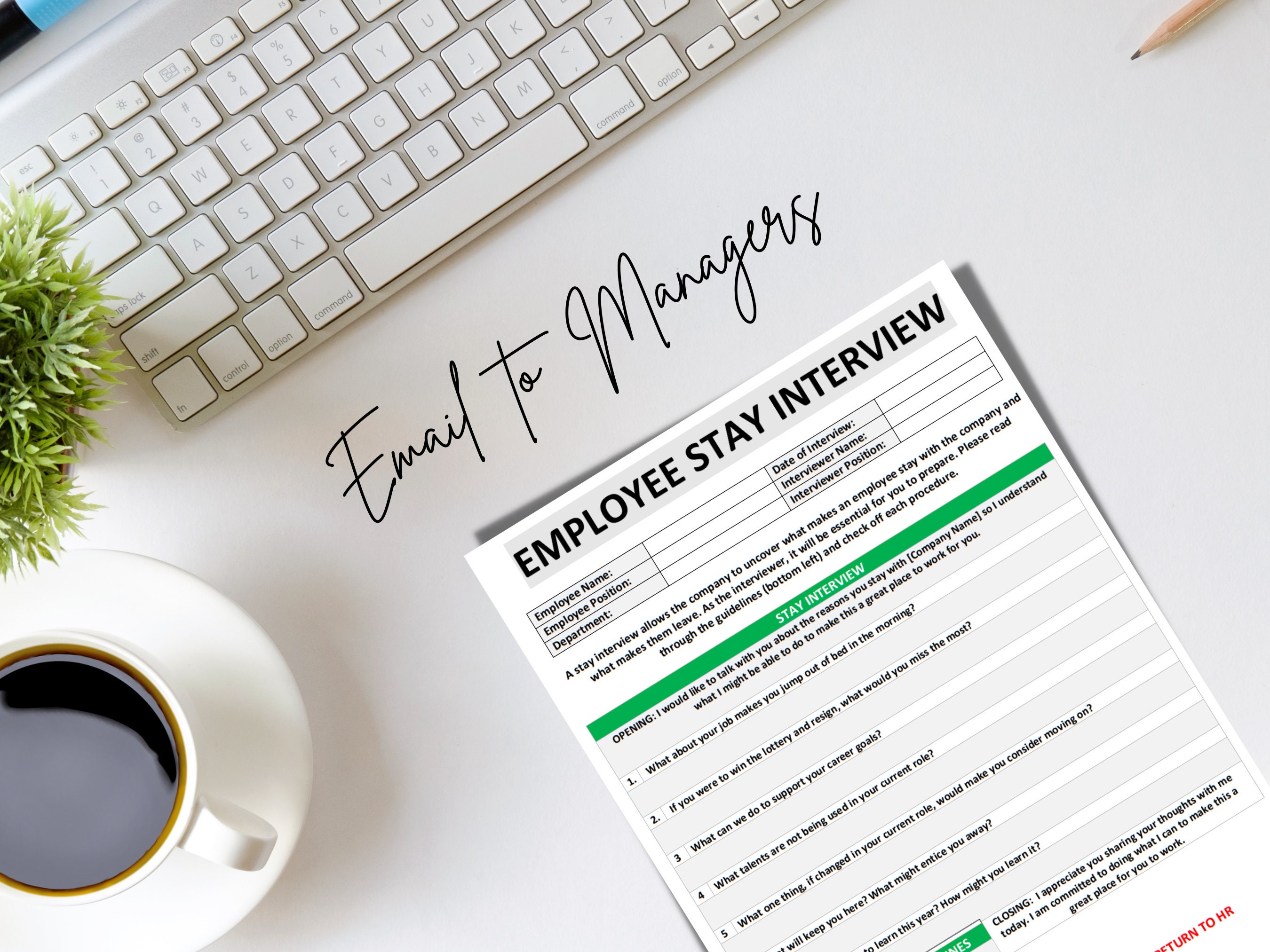 Employee Stay Interview Template / Mini Checklist /guidelines Editable ... Employee Stay Interview Template / Mini Checklist /guidelines Editable ...