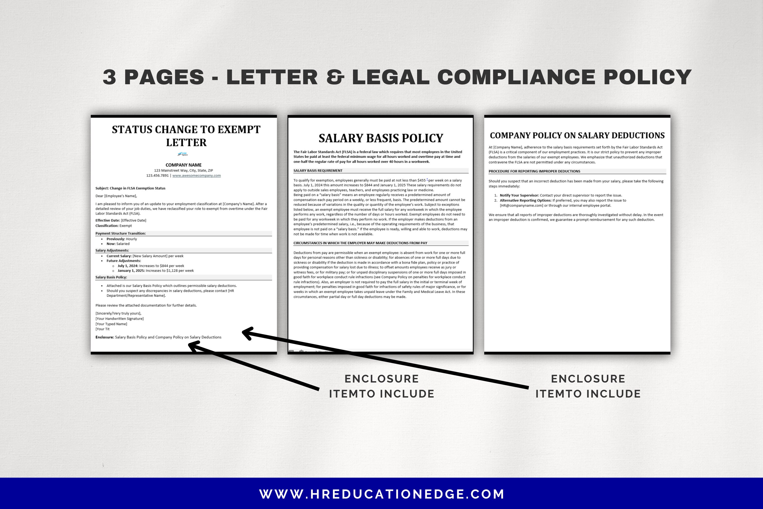 Exempt Status Change Letter: FLSA Compliance & Salaried Employee Update ...