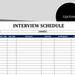 Interview Schedule Template | Editable Word Form | HR Template | Human ...