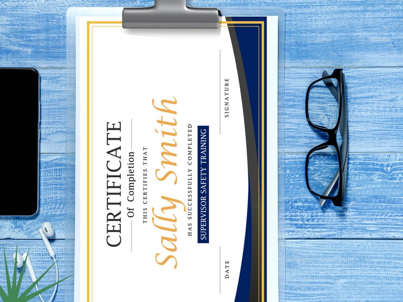 Plantilla de certificado de capacitación / Plantillas de recursos humanos para reconocimiento y ...