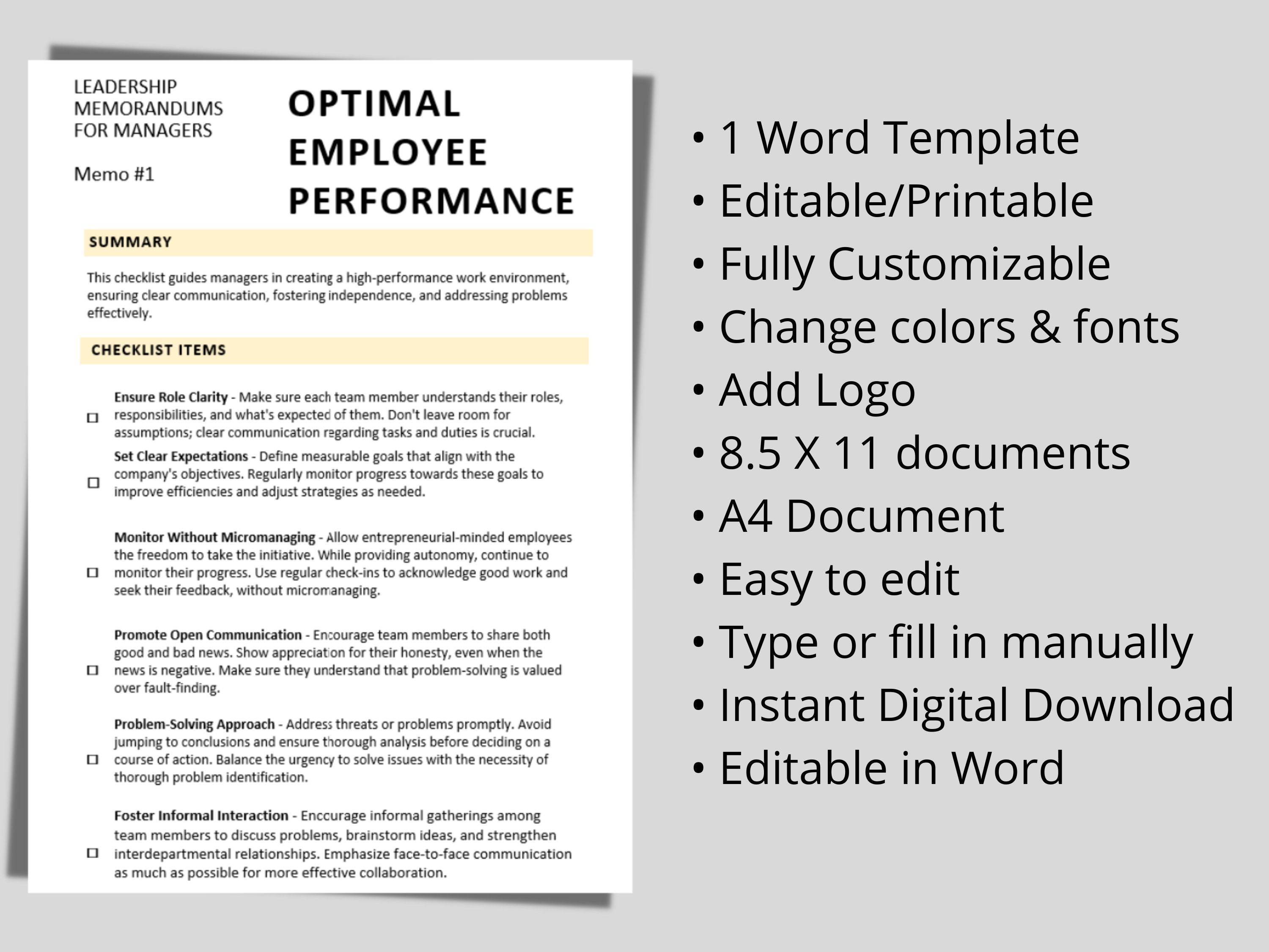 Leadership Memorandums for Managers: Manager Training Topics ...