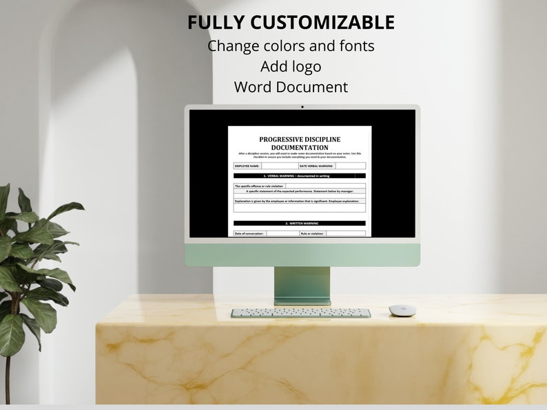 Progressive Discipline Documentation: Employee Write up MS Editable ...