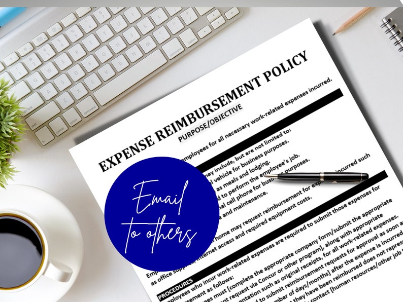 Expense Reimbursement Policy MS Editable Word Template Human Resources ...