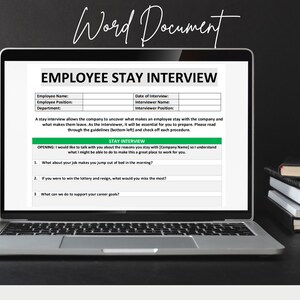 Employee Stay Interview Template / Mini Checklist /guidelines ...