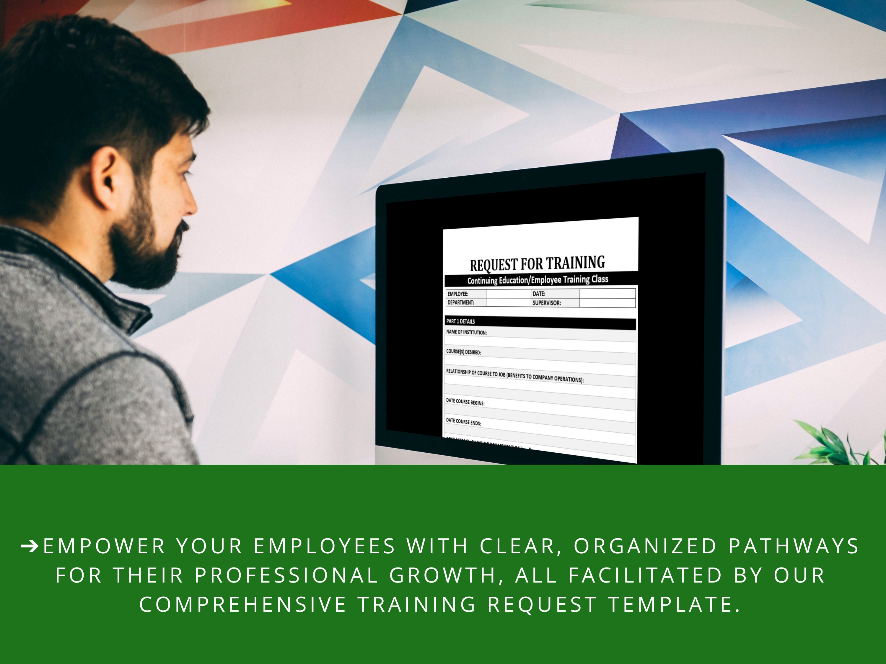Employee Training Request Template: HR Professional Development ...