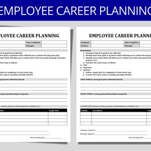 Career Planning Template: Employee Development Tool | Editable ...