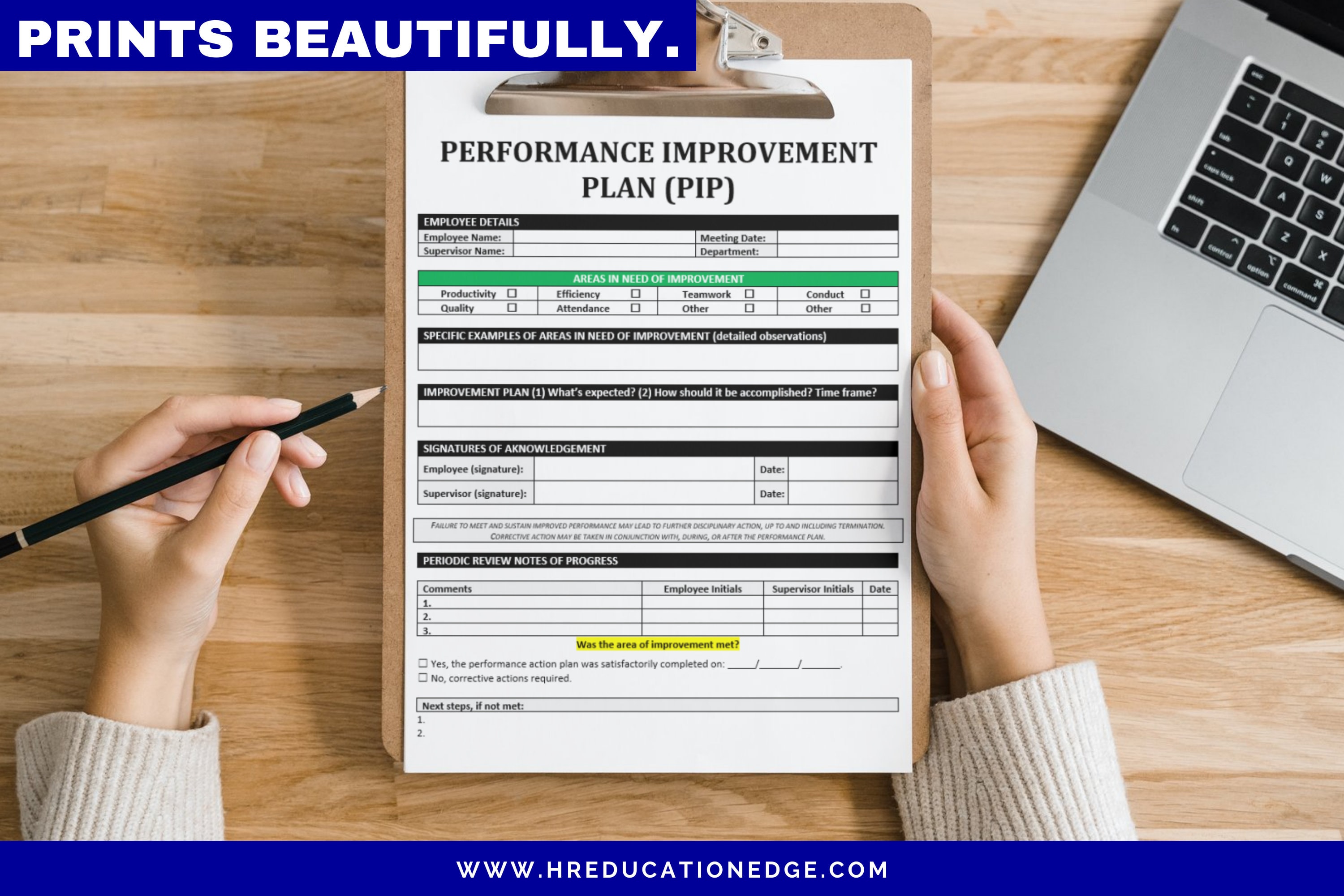 Performance Improvement Plan Template: Employee PIP, HR (digital ...