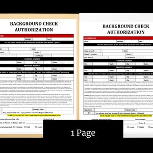 New Hire Background Check Template: Editable HR Form - Etsy