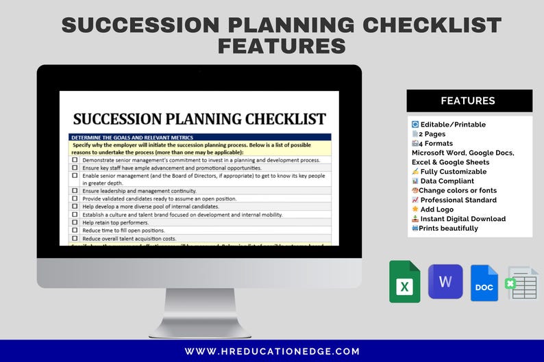 Succession Planning Checklist: Workforce Talent Development Planning ...