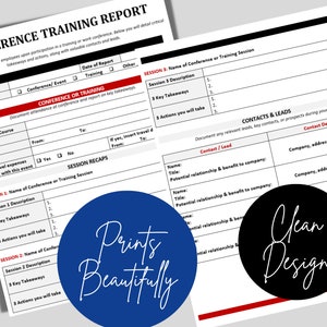 Conference / Training Employee Report | HR Template | Human Resources ...