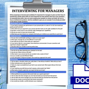 Interviewing for Managers | Editable Word Interviewing Form | Human ...