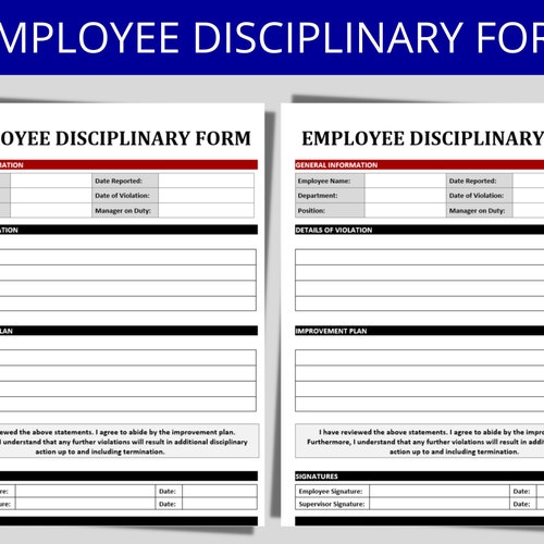 Employee Write Up Form Free Printable