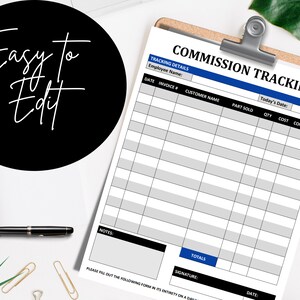 Employee Commission Tracker - HR Payroll Word Template - Etsy
