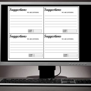 Employee Suggestion Box Sign and Cards: HR Template (digital Download ...