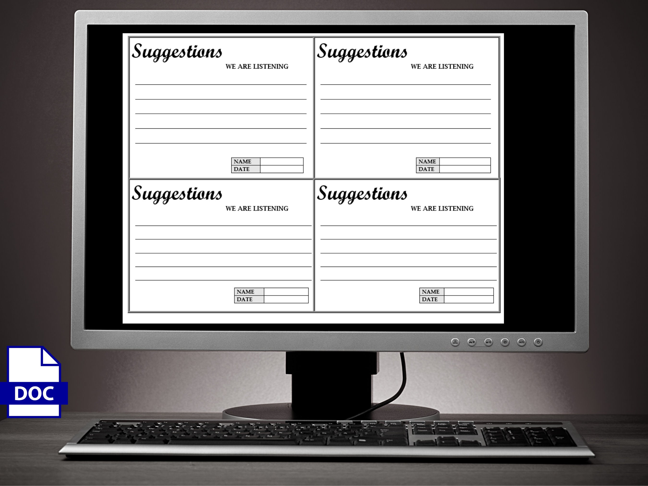 Employee Suggestion Box Sign and Cards: HR Template (digital Download ...