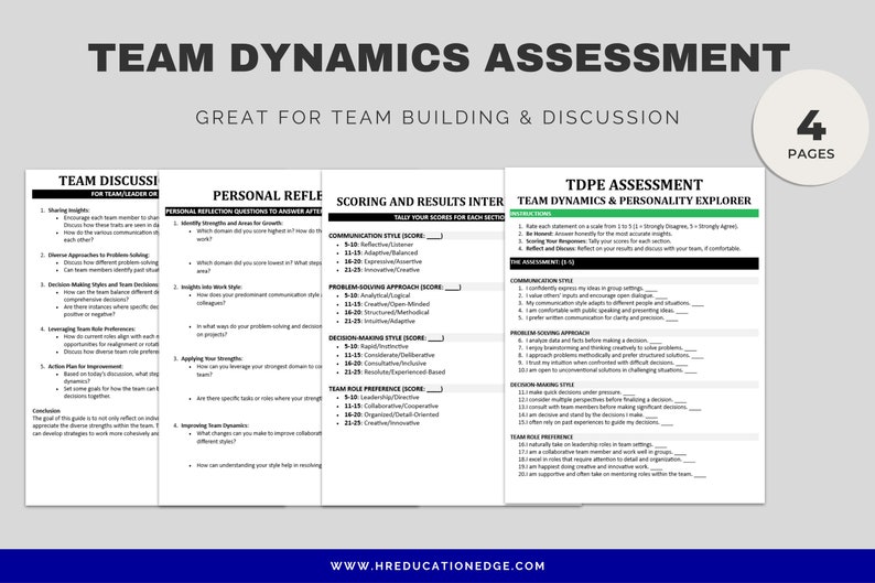 Team Dynamics & Personality Explorer: HR Team Building Tool (digital ...
