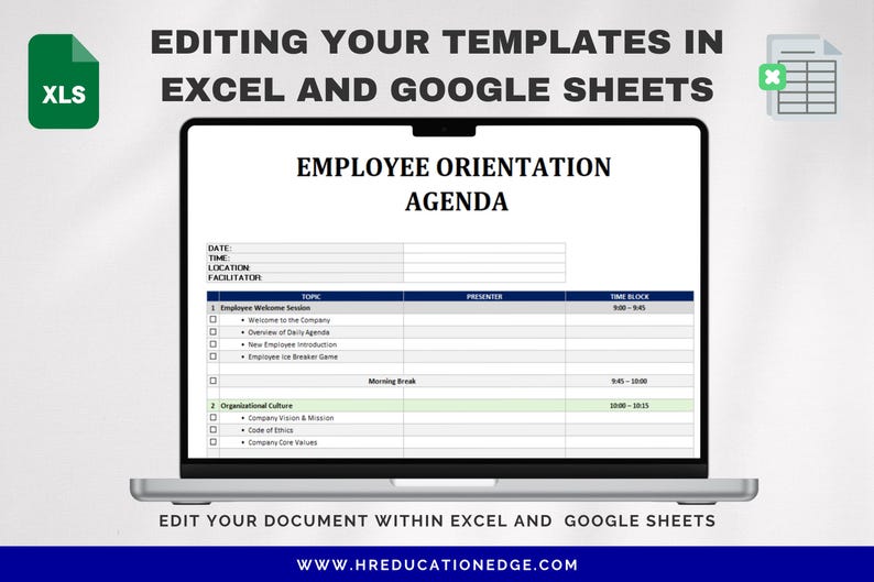 Employee Orientation Checklist Schedule Template: New Hire Onboarding ...