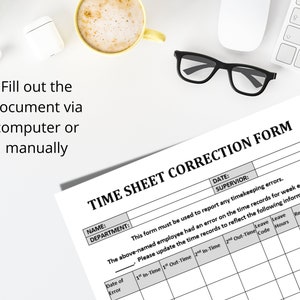 Time Sheet Correction Form: Employee Time Sheet Correction | Missed ...