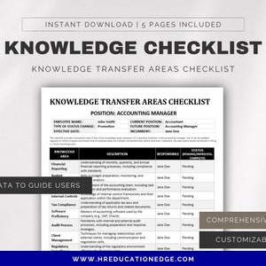 Knowledge Transfer Plan, Checklist, and Strategy Kit for Management ...