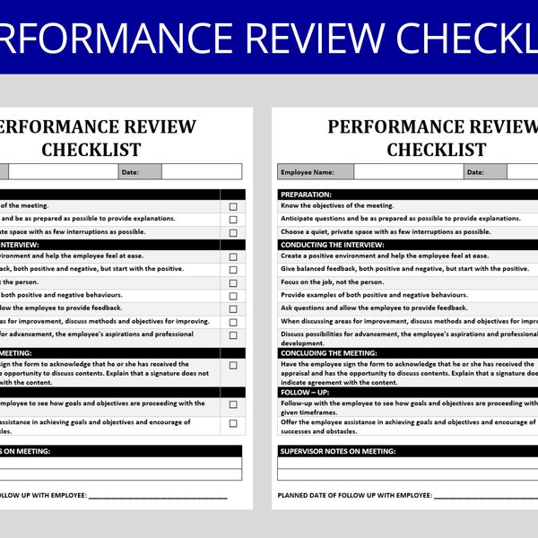 Employee Performance Assessment Template - Etsy