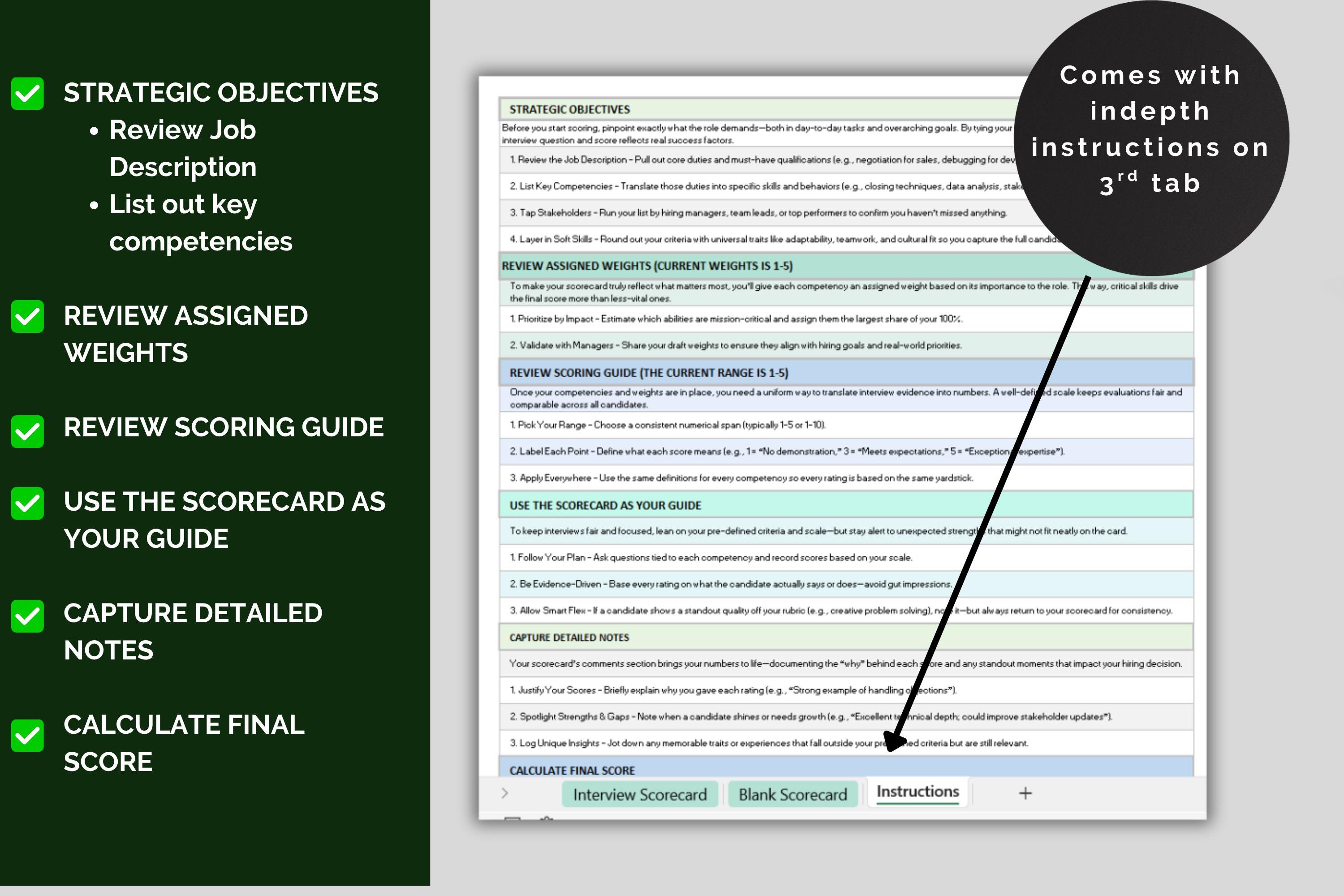 Interview Scorecard Template, Candidate Evaluation Form, HR Interview ...