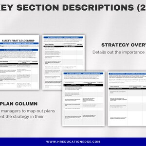 Safety First Leadership Worksheets: Manager Safety Strategies W/action ...