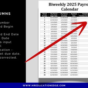 Biweekly Payroll Calendar 2025: Editable & Printable (excel, Google ...