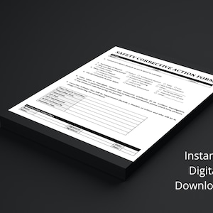 Safety Corrective Action Template: OSHA Compliance (digital Download ...