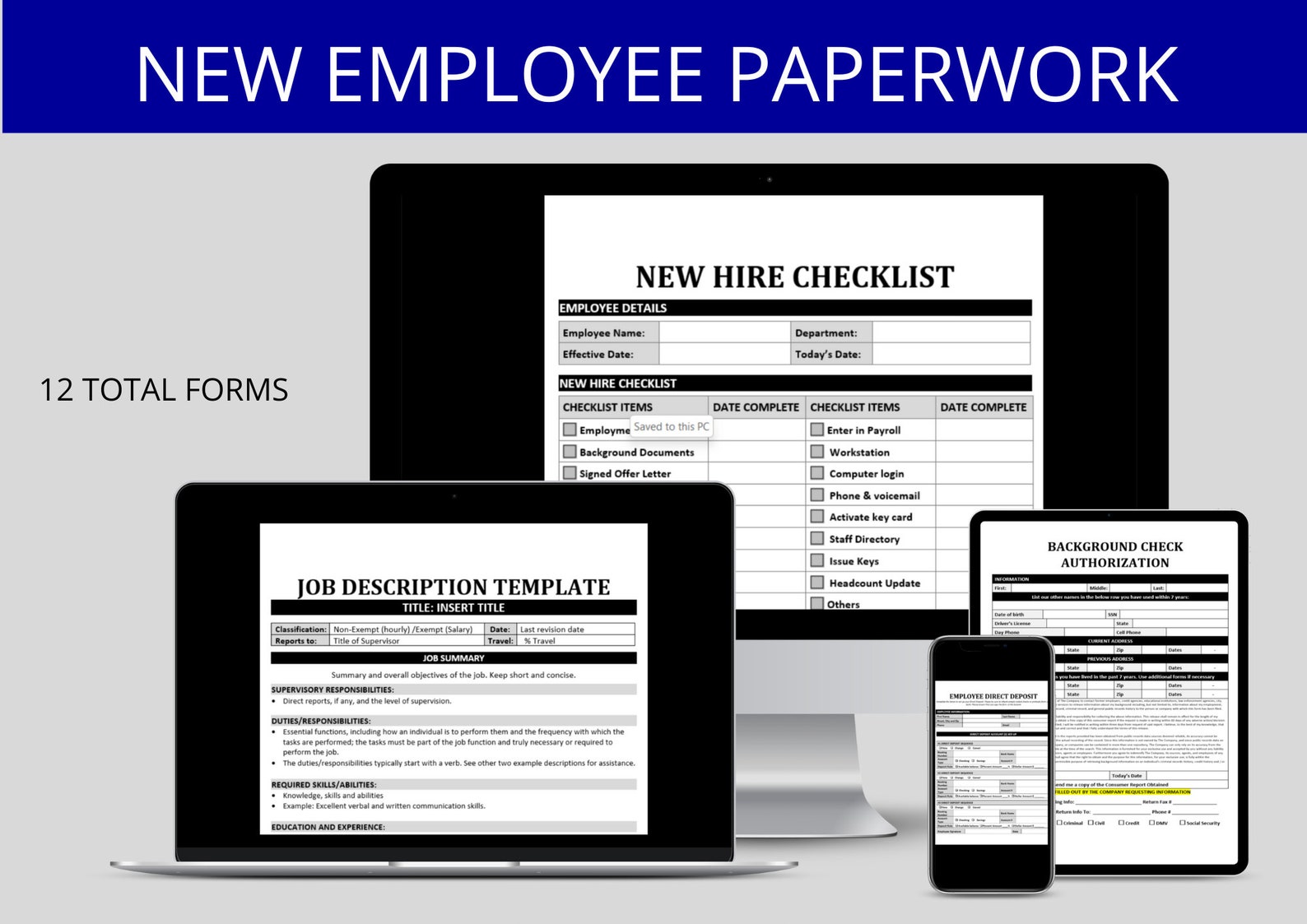 New Hire Paperwork Employee Paperwork New Hire Forms Employee ...