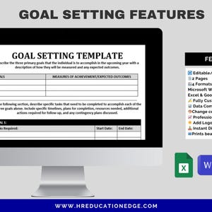 Employee Goal Setting Sheet: Performance Management Template (digital ...