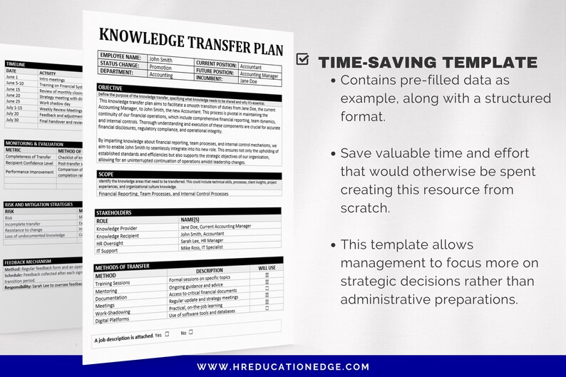 Knowledge Transfer Plan Template: Effective Succession Planning ...