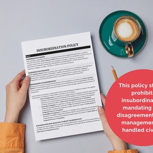 Insubordination Policy | Employee Policy | HR Template | Code of ...