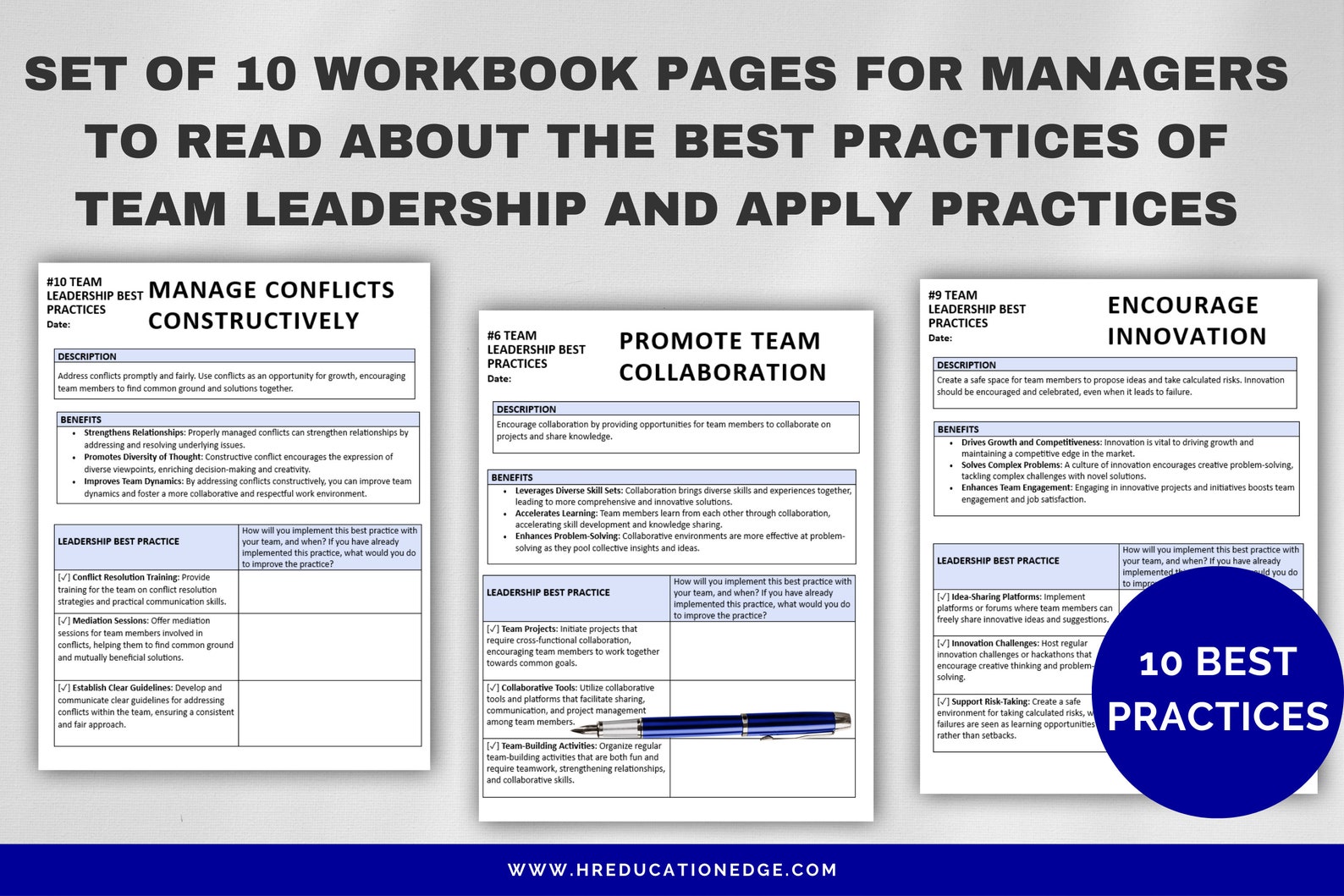 Team Leadership for Managers Workbook Management Leader Training, Team Management, Managing Team ...