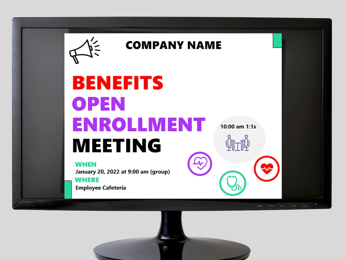 Open Enrollment Benefits Meeting Template: Editable HR Form (MS Word ...