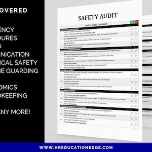 Safety Audit Checklist: OSHA Compliance Template (digital Download) - Etsy