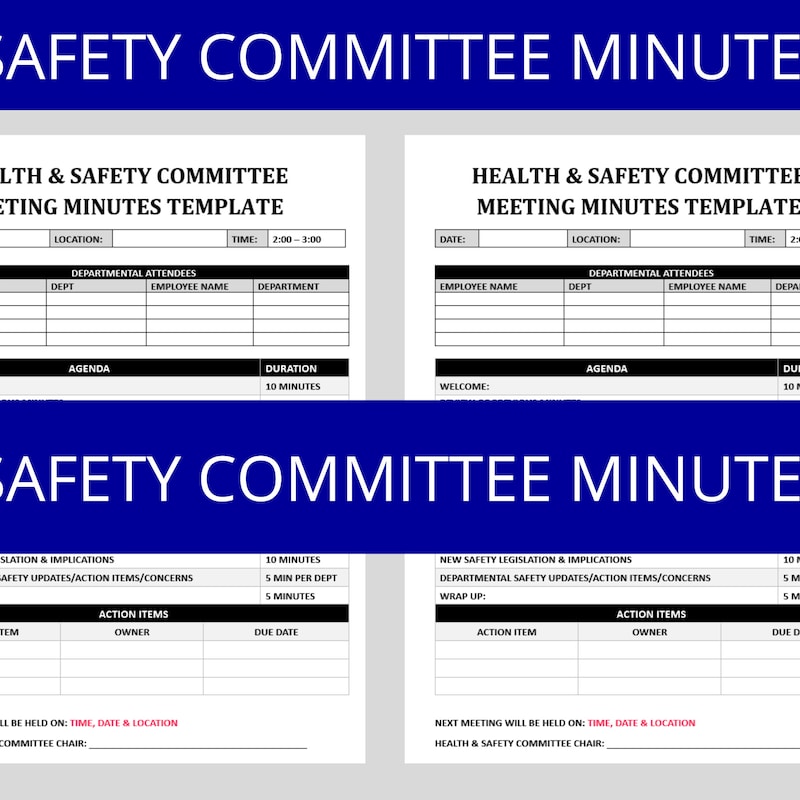 Safety Document Templates - Etsy