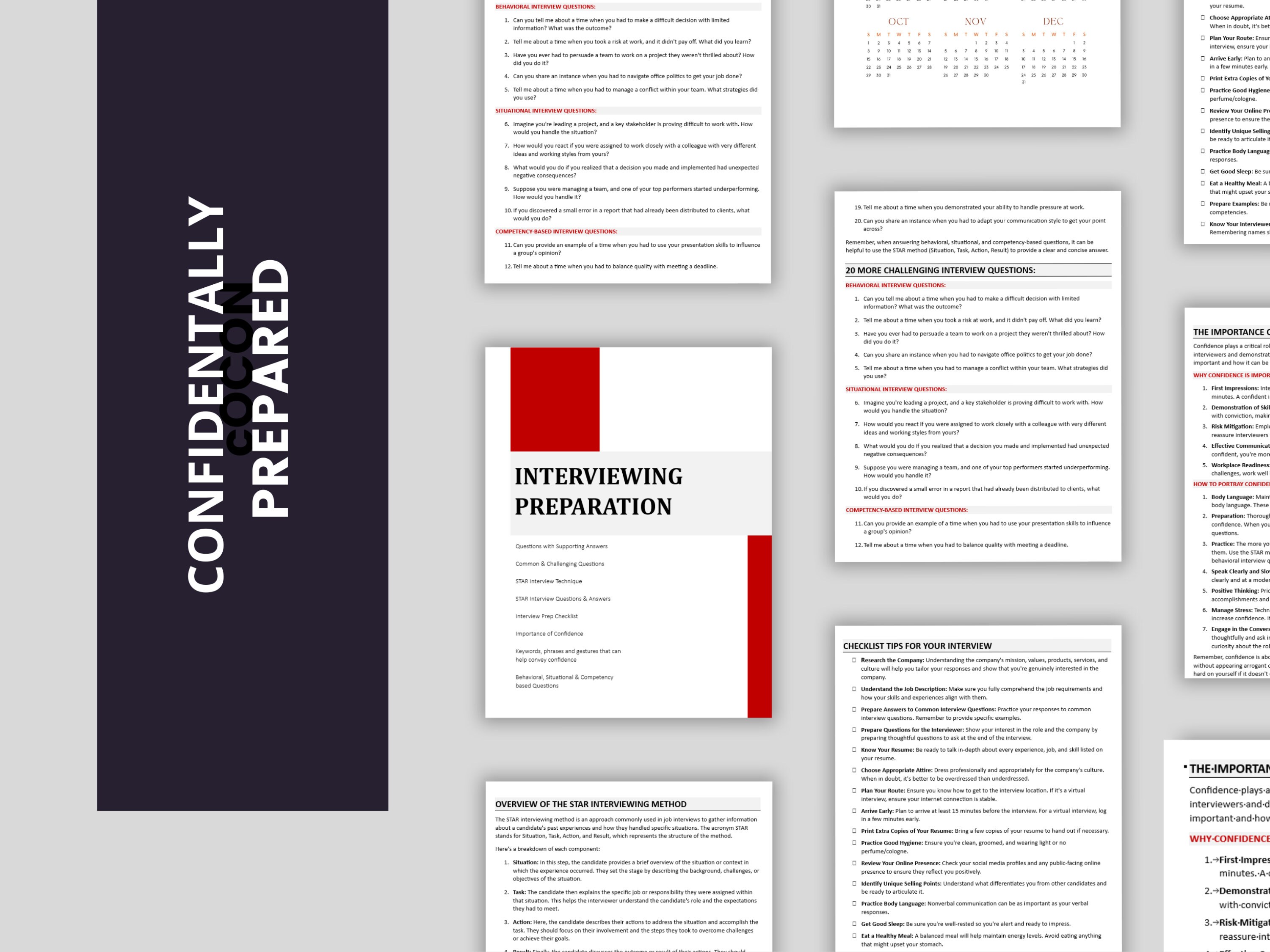 Interview Prep Worksheets: Behavioral Interview, STAR Method, Interview ...