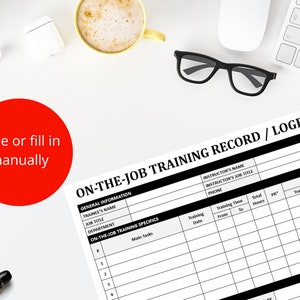 Employee Training Record Logbook: HR Onboarding Form (digital Download ...
