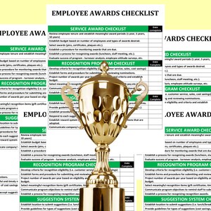 Employee Awards Recognition Program Checklist | Human Resource Form ...