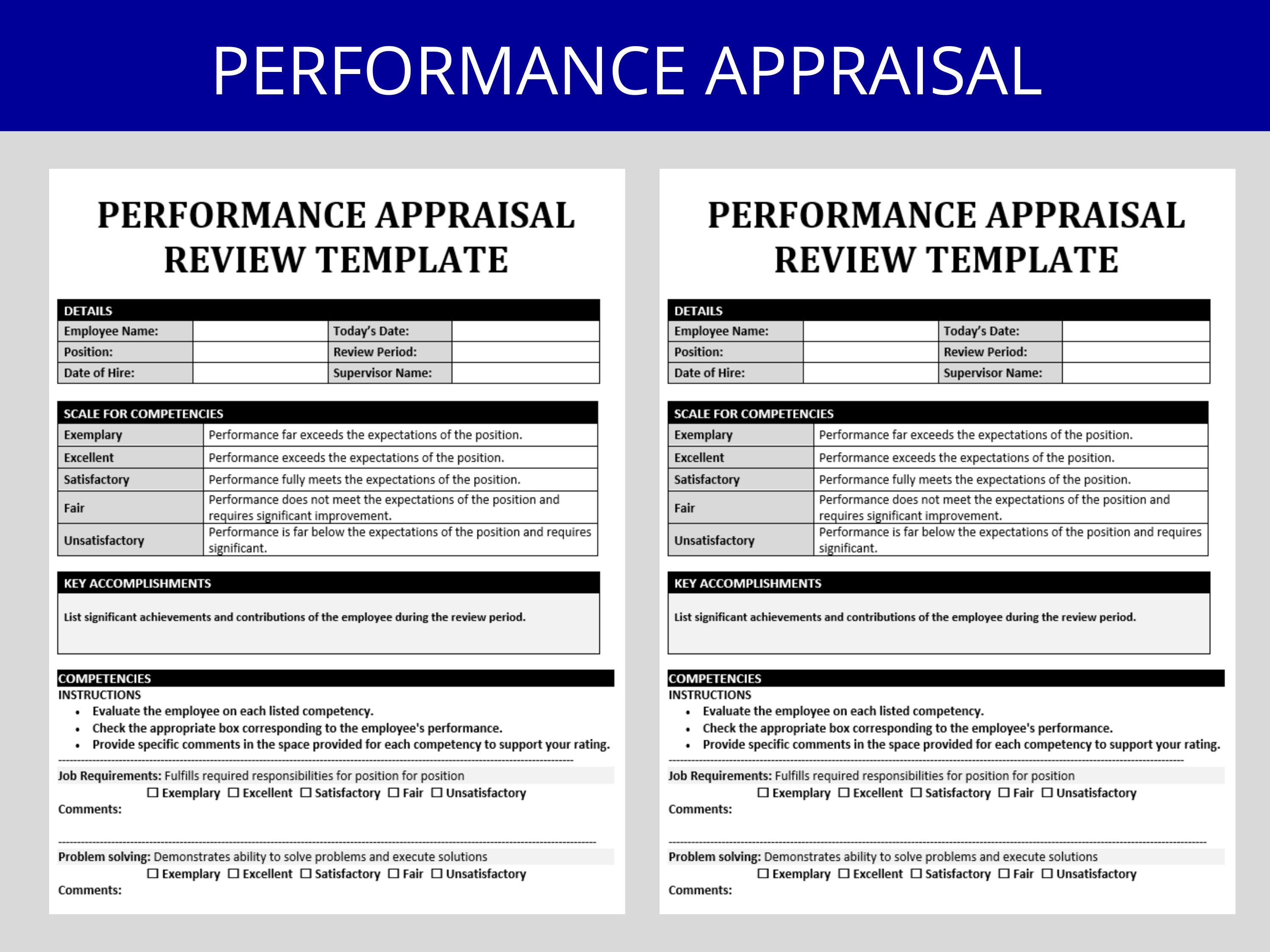 Performance Appraisal Template: Streamline Employee Evaluations ...