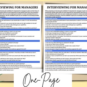 Interviewing for Managers Editable Word Interviewing Form Human ...