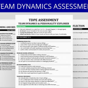 Team Dynamics & Personality Explorer: HR Team Building Tool (digital ...