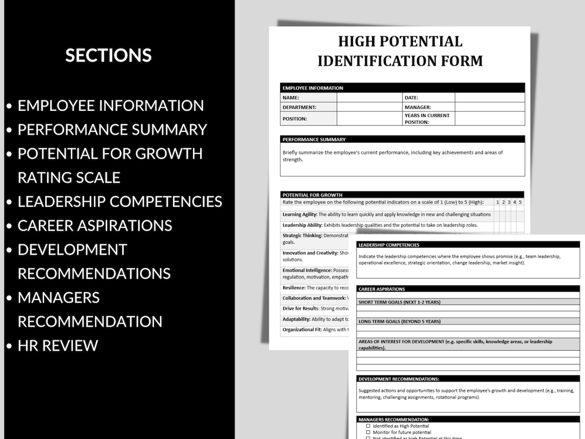 Hipo Identification Form High-potential Employee Top Talent Assessment ...
