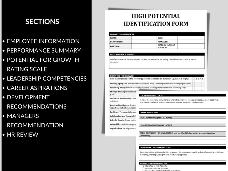 Hipo Identification Form | High-potential Employee | Top Talent ...