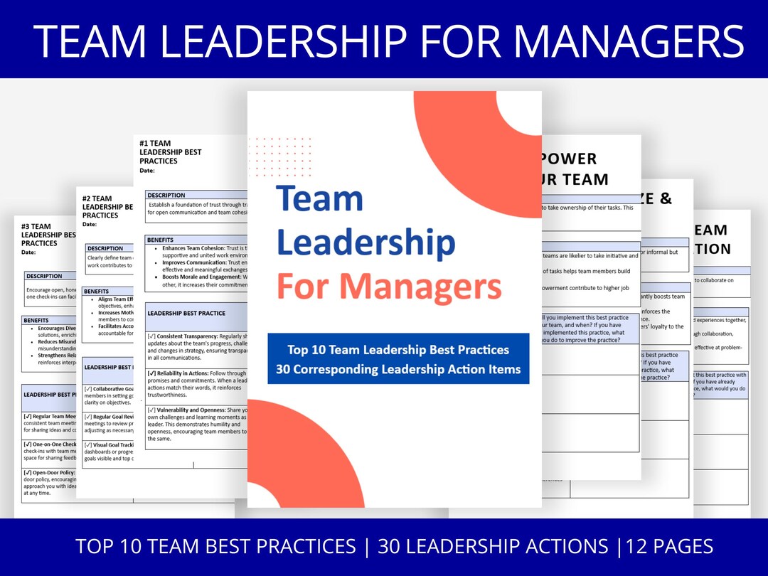 Team Leadership Workbook for Managers: HR Training (digital Download ...