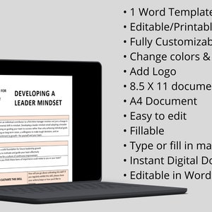 Manager Leadership Worksheet: HR Training Template (digital Download ...