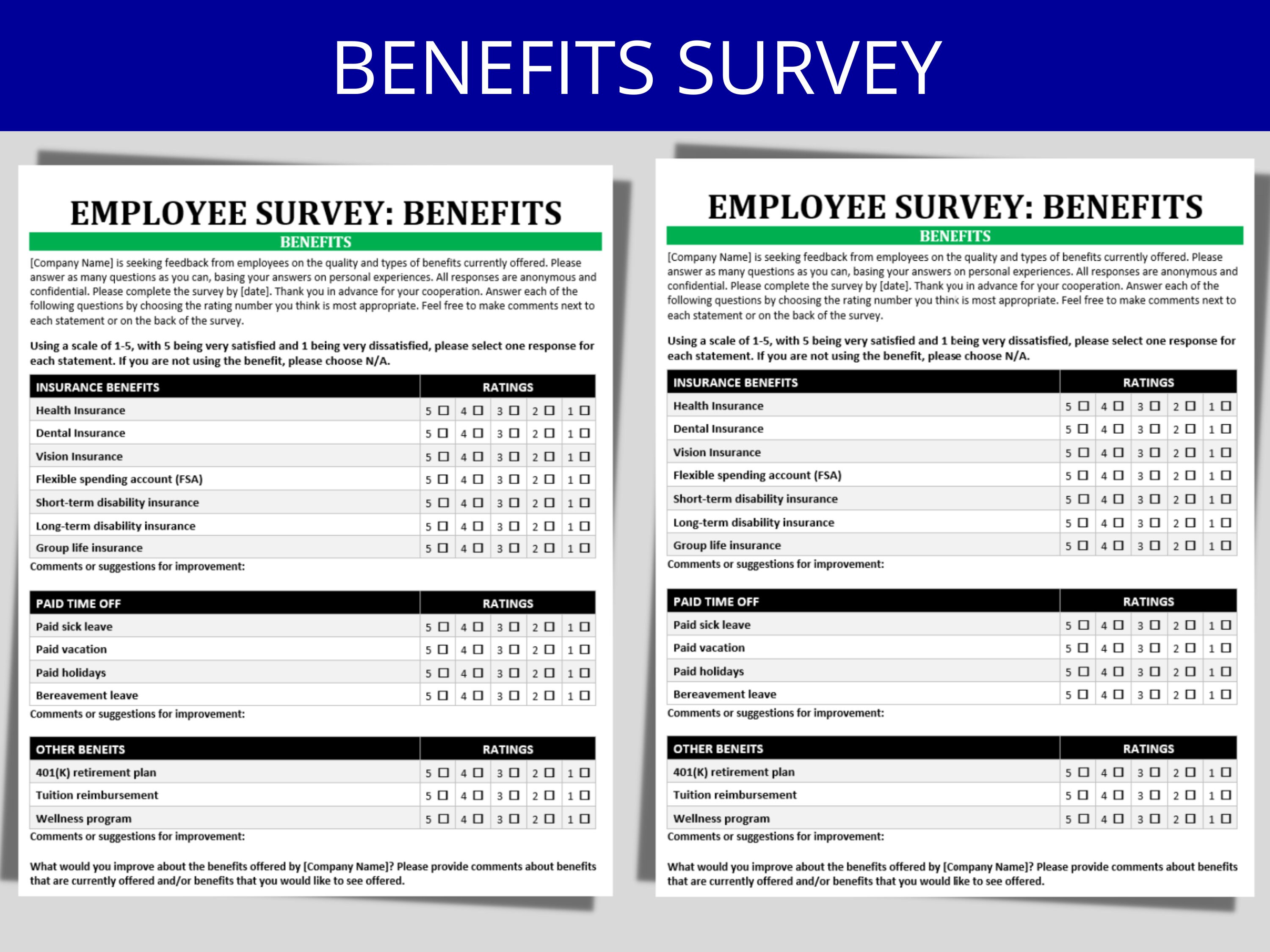 Employee Benefits Survey: Medical, Dental, PTO, Voluntary Total Rewards ...